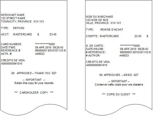 Receipt Requirements | Moneris Developers